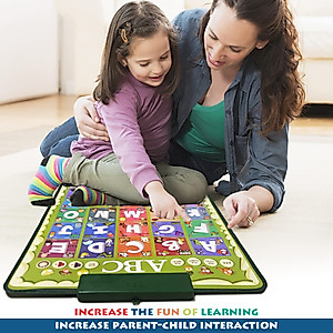 AMINFUN 100 Words Wall Chart Talking Poster, 100 Words Spelling & ABC & 123 & Music, Early Learning Electronic Toys, Great Preschool Educational Gifts for Toddlers Boys & Girls