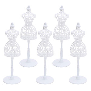 20pcs Doll Dress Form Mini Mannequin Dress Form Mannequin Model Stand Accessories for Doll Dresses