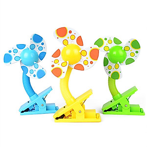 Sealike USB Clip-on Baby Mini Stroller Fan for Strollers Baby Cots Playpens with Stylus