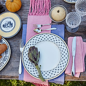 Villeroy & Boch Audun Promenade Dinner Plate, 10.5 in, White/Gray/Yellow