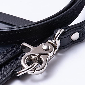 Lanvin Collection JLMW0GE3 Couleur Du Vin ID Card Holder, Black