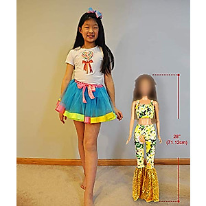 Ecore Fun 3 Sets 28 inch Fashion Doll Clothes Casual Outfits Dresses for 28 Inch Girl Doll Clothes, Fashion Floral Printed Leopard 28 Inch Doll Clothing