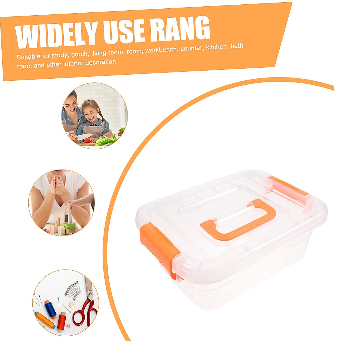 Multicolor Storage Bins with Lids - 5 Pack Small Cubby Bins Stackable Plastic Containers for Classroom Book Bin Toy Organizers