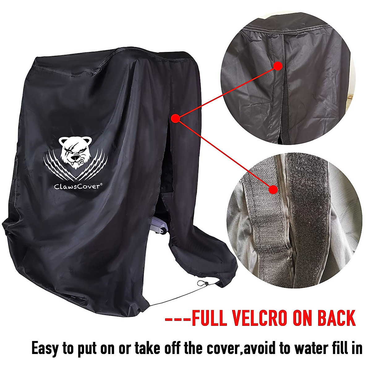 ClawsCover Heavy Duty Folding Treadmill Cover Waterproof Dustproof Running Machine Cover Exercise Workout Equipment Protective with Windproof Drawstring and Air Vents for Home Gym Indoor Outdoor