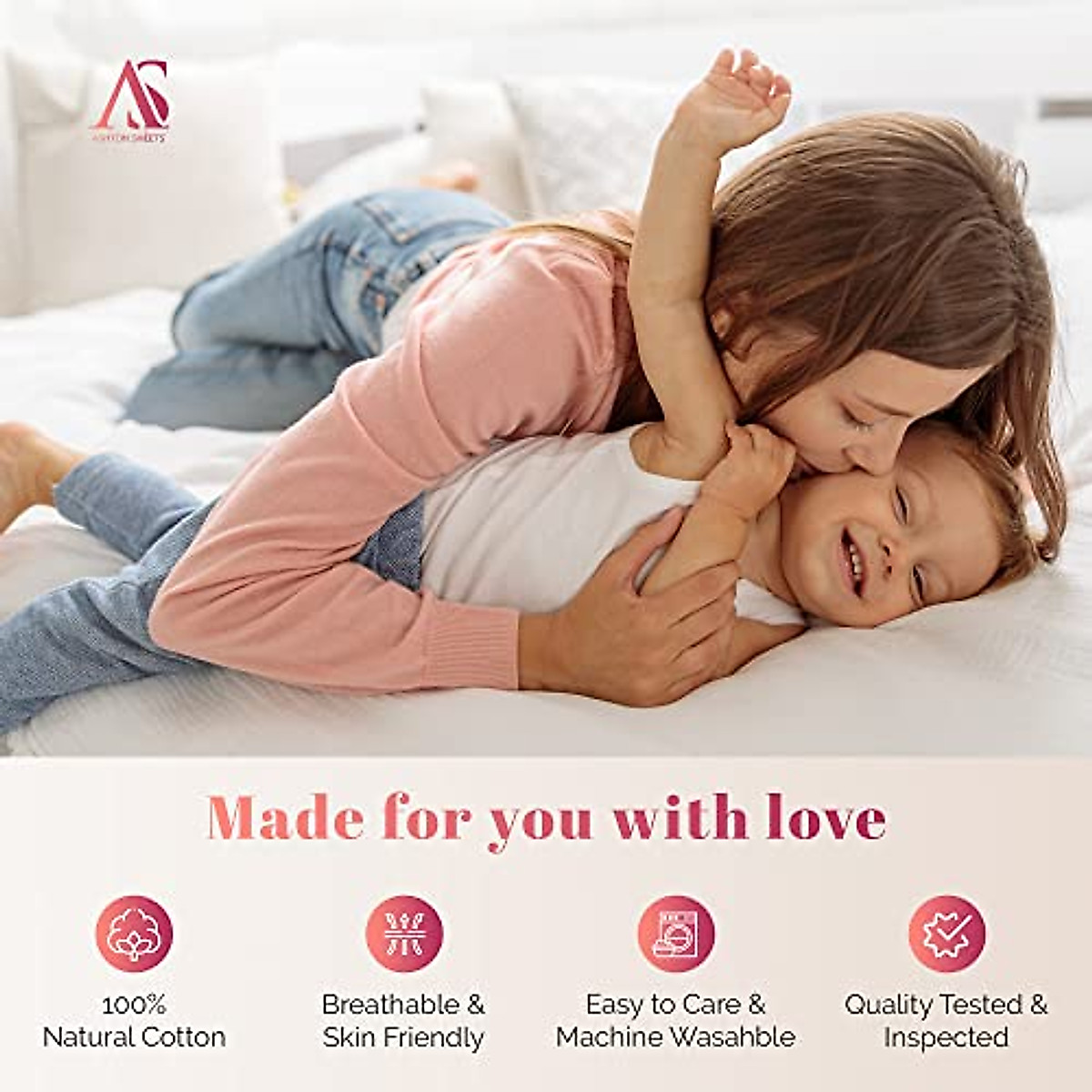 Ashton Sheets 100% Egyptian Cotton Sheets Queen Size - 1000 Thread Count 4 PC Queen Sheet Set Egyptian Cotton, Sateen Luxury Sheets Queen Size, High Thread Count Sheets, 16" Deep Pocket - Harvest Gold