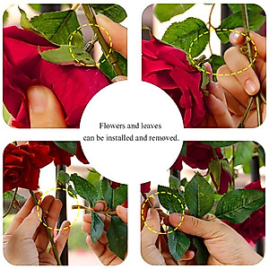 Veryhome Rose Vine Artificial Flower Garland Fake Hanging Rose Ivy Plants 6ft for Wedding Home Party Garden Arrangement Decor Pack of One (Red)