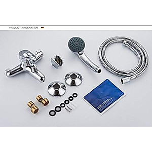 Kitchen Taps Bathtub Faucet Shower 1 Set Bathroom Fixture Chrome Plated Shower Faucet Bathtub Faucets Brass Head Outlet Pipe