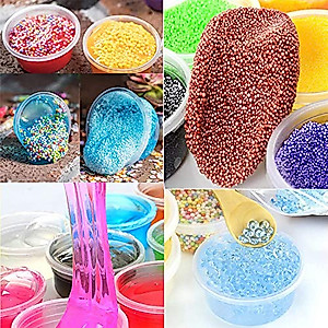 XINGLIAN 50 Pack 4 Ounce Clear Slime Foam Ball Storage Containers with Lids for DIY Craft Making