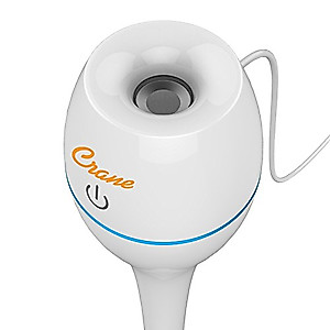 Crane USA INC EE-5950 Travel Ultrasonic Cool Mist Humidifier, 8-Ounces, 1 Count (Pack of 1), White