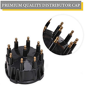 Distributor Cap and Ignition Rotor Kit for 5.0L, 5.7L, 7.4L, 8.2L, 350 V8 Engines with Thunderbolt IV and V HEI Ignitions - Replaces 805759Q3, 805759T3, 805759T1, 18-5395, 18-5273