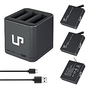 Insta360 ONE X Battery Charger Pack, Compatible with Insta360 ONE X Action Camera, LP 3-Pack Replacement Battery & Triple Slot USB Charger with Built-in TF Memory Card Reader