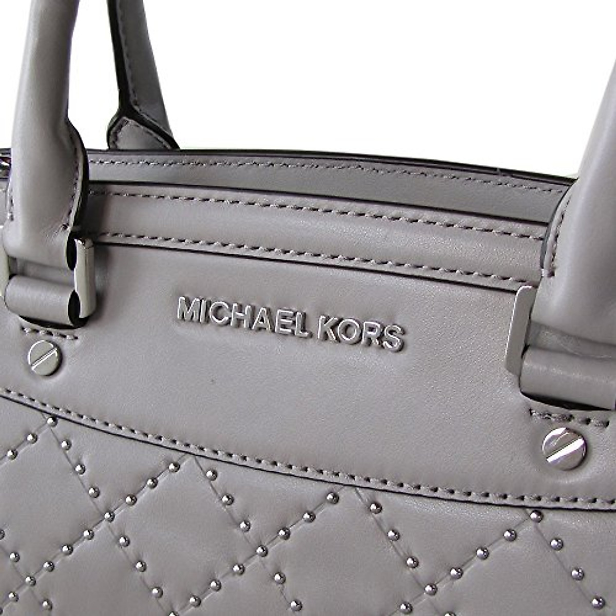 MICHAEL Michael Kors Selma Micro Stud Satchel, Color Pearl Grey