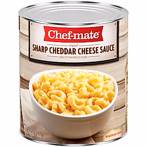 Chef-mate Sharp Cheddar Cheese Sauce and Queso, Superbowl Party Supply, 6 lb 10 oz (# 10 Can Bulk)