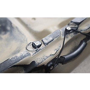 12 Pack of Fishing Rigging D-Ring Kayak with 304 M6 Screw Kit for Boat Canoe Kayak,Give Free Install Tools (Ellipse)