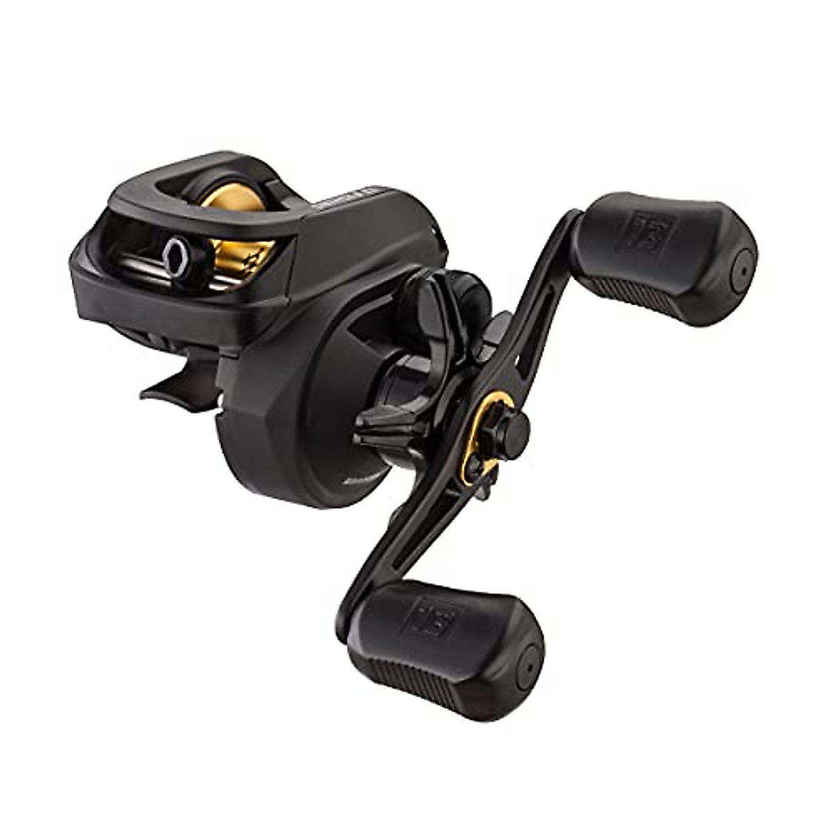 13 FISHING - Origin R1 Baitcast Reel - 8.1:1 Gear Ratio - Left Hand Retrieve (100 Size) (Fresh) - OR1-8.1-LH, Black/Gold