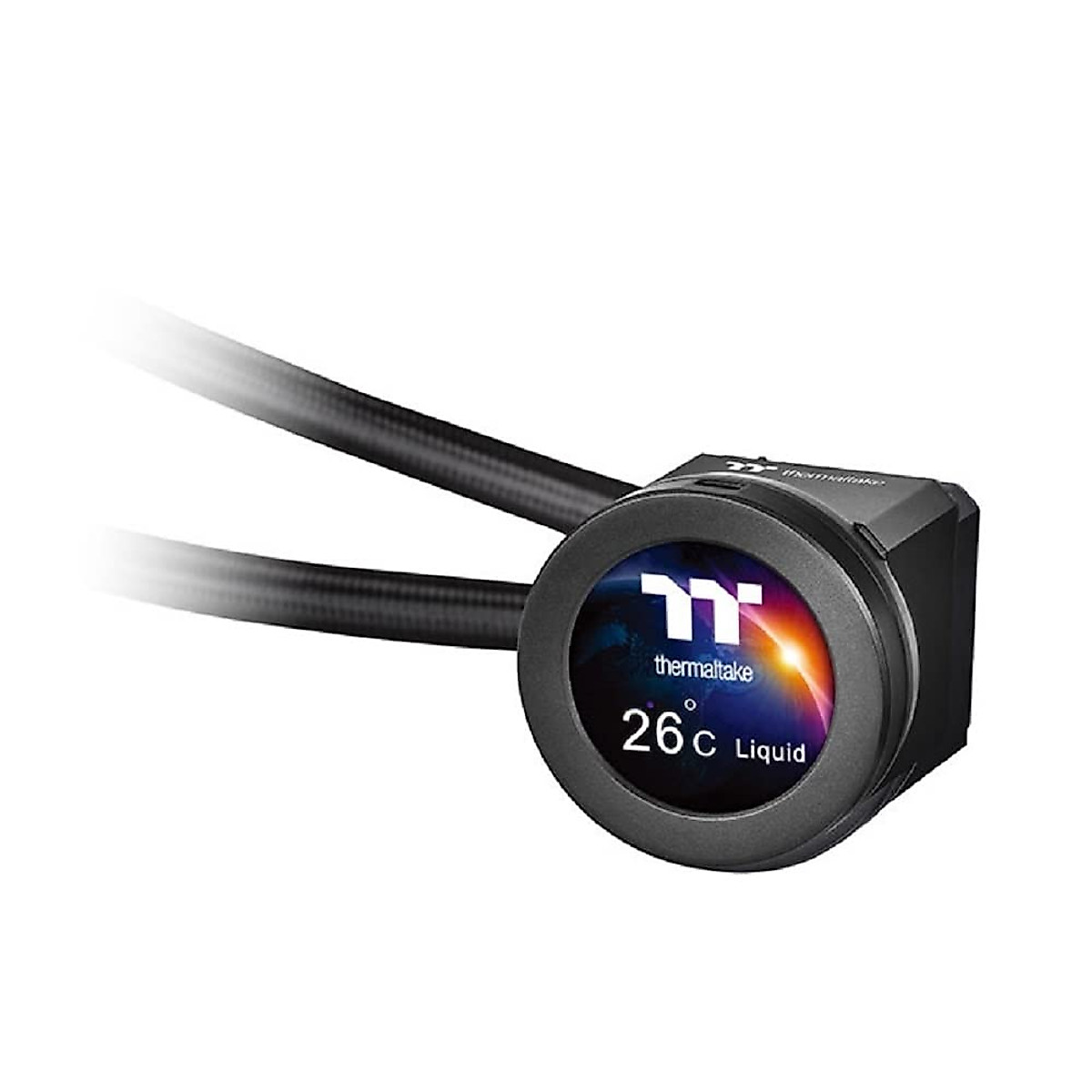 Thermaltake TOUGHLIQUID Ultra 360 AIO Liquid Cooler,AMD(AM5/AM4)/Intel(LGA 1700/1200),2.1 Inch Rotational LCD Display,2500RPM Radiator Fan,TT RGB Plus/Alexa/Razer Chroma Enabled,CL-W323-PL12GM-B,Black