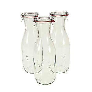 Weck 766 Juice Jars, 35.9 Ounce - Set of 3