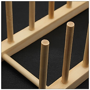 YJIUYUANQ Foldable Wooden Thread Holder 16 Spools Sewing Embroidery Thread Rack Organizer Wall Hanging Cones Stand Shelf Tool(Large)，1PC