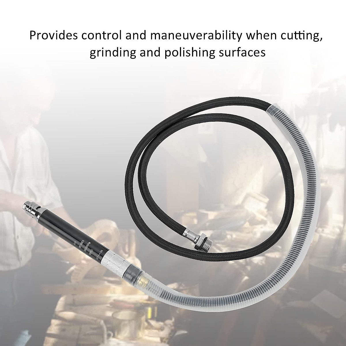 Air Powered Micro Die Grinder Set, Micro Pneumatic Pencil Die Grinder Set Portable Polishing Engraving Tool Nylon Power Die Grinders