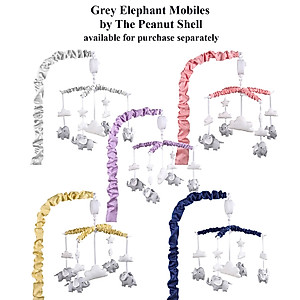 Grey Elephant Fitted Crib Sheet - 100% Cotton Baby Girl and Boy Jungle Animal Theme Nursery and Toddler Bedding