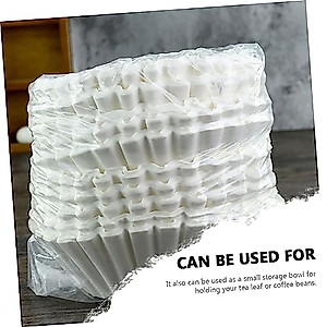 GRIRIW 100 Sheets American Coffee Filter Paper Tea Boiling Filter Coffee Espresso Cold Brew Coffee Filter Loose Tea Filter Milk Strainer Kung Fu Tea Filter Cup Coffee Machine Filter White