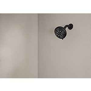 Moen 200W0BL Hydro Energetix Eight-Function 5" Diameter Spray Head Standard, Matte Black