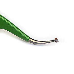 TickCheck Premium Tick Remover Kit - Stainless Steel Tick Remover + Tweezers, Leather Case, and Free Pocket Tick Identification Card (1 Set)