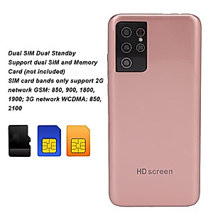 5.72 Inch Mobile Phones 2.4G 5G WiFi Gold Smartphone Unlocked for Home (US Plug)