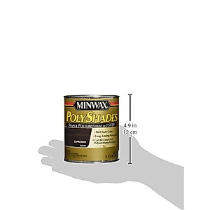 Minwax 613970444 PolyShades - Stain & Polyurethane in 1 Step, quart, Espresso, Satin