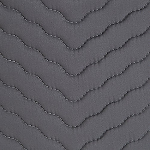 Richards Homewares China Storage Chest, for Starter 4-Piece Set, Quilted Micro Fiber-Gray