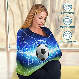 Sport Ball Football Soccer Carseat Canopy Cover,Breastfeeding Cover Nursing Cover Scarf Breathable,Baby Car Seat Cover