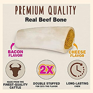 Cadet Double Stuffed Shin Bones for Dogs Bacon & Cheese Large (1 Count)