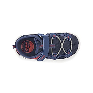 OshKosh B'Gosh Boy's Elipsis Sandal, Navy/Red, 8 Toddler