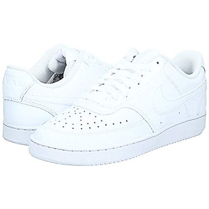 Nike Men's Court Vision Low Sneaker, White/Whiteblack, 10 Regular US