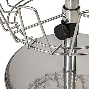 Household Essentials Revolving Four-Tier Shoe Tree, Silver Finish