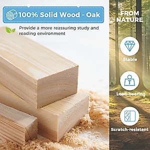 DELAVIN 47.24" Solid Wood Kids Desk and Chair Set, White Writing Desk with Drawers and Hutch for Kids, Kids Computer Table and Chair Set for Study Room, Bedroom, White