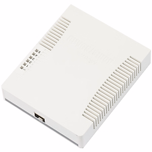 Mikrotik RB260GS (CSS106-5G-1S) small SOHO Switch 5x Gigabit Ethernet, one SFP cage powered by an Atheros Switch Chip, plastic case, SwOS (Original Version)