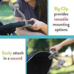 Travel Bug Baby & Toddler Clip On Stroller Fan, Soft Blades and Lightweight