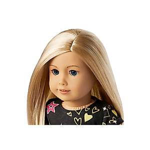 American Girl Truly Me 18-inch Doll #100 with Blue Eyes, Blonde Hair, Lt-to-Med Skin, Printed T-shirt Dress, For Ages 6+