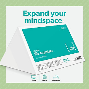 Mindspace Magazine Rack Desk Organizer, File Holder for Desk | Modern Office Organizer, Triangle Book Holder, Desk Folder Organizer, Desktop File Sorter | Wire Collection, Black