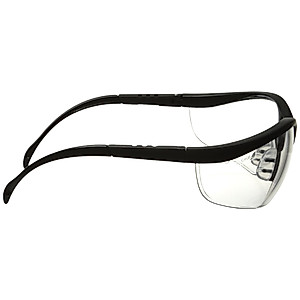 MCR Crews KD110 Klondikke Safety Glasses - Black Frame, Clear Lens