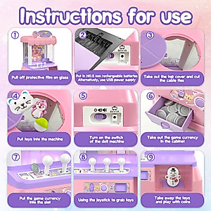 Large Claw Machine for Kids, Vending Machines with Little Toys for Girls, Boys Electronic Arcade Candy Indoor Claw Game Prizes Toy for Party , Perfect Christmas & Birthday Big Gifts for Kids, Ages 3+