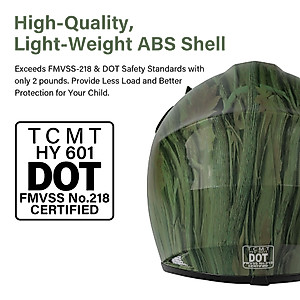 TCMT Dot Youth & Kids Motocross Offroad Street Helmet Motorcycle Youth Helmet Dirt Bike Motocross ATV Helmet with Goggles Gloves