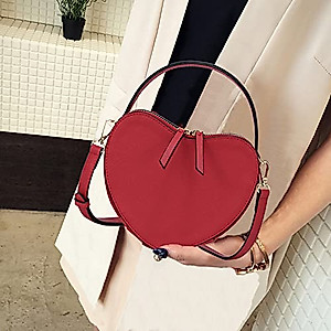 CATMICOO Small Heart Shaped Purse for Women with Removable Crossbody Strap