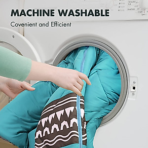 VILLEY Camping Sleeping Bag, Lightweight Backpacking Sleeping Bag with Compression Sack for Adults & Kids, Outdoor Camping Hiking Equipment for 3 Season Warm & Cool Weather - Summer, Spring, Fall