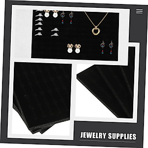 Cabilock 3pcs Jewelry Box Foam Sponge Earring Organizer Sponge Tray Cabinet Earring Selling Organizer Sponge Earring Display Holder Usa Fancy Dress Window Valance Necklace Prom Travel