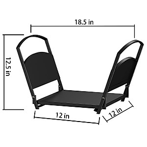 Fireplace Log Holder Folding Firewood Rack,Stacking Rack,Storage Rack for Firewood, Indoor, Outdoor,Heavy Duty Steel