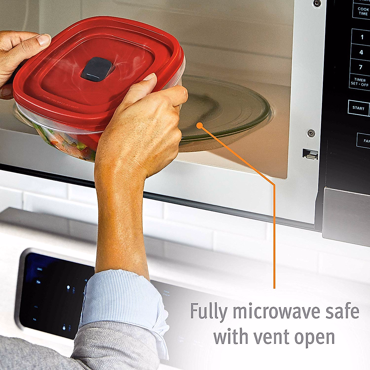 Rubbermaid 7 cups Food Storage Container 3 Pack Clear