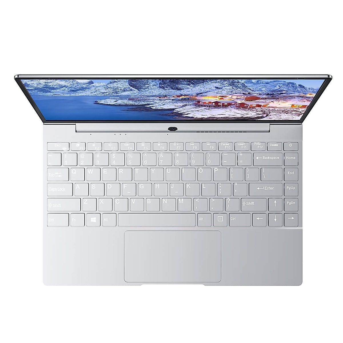 TOPOSH 14 inch Laptop,PC Notebook Computer,Windows 10 Home,12GB RAM 256GB SSD,Intel Jasper Lake N5095,Quad Core 2.0 GHz Processor,Metal Body,Backlit Keyboard-Silver