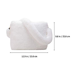Plush Underarm Bag Fluffy Large Tote Handbag Fashion Color Shoulder Bag Crossbody Messenger Bag for Women Girls